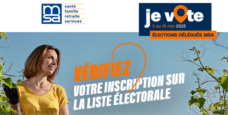 Élections des délégués MSA 2025 : vérifiez votre inscription | horizons